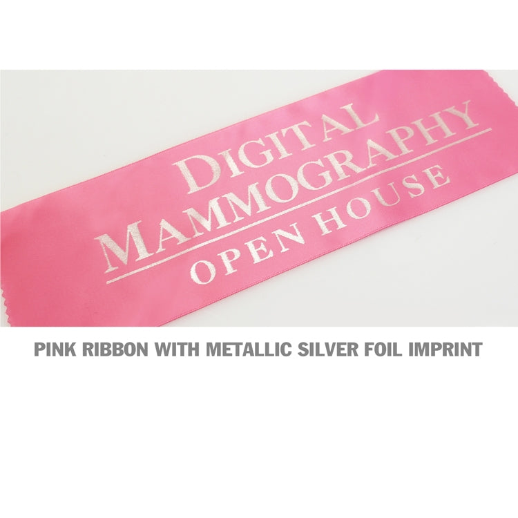 4" Wide Metallic Silver Printed Ribbon - Engraving, Awards & Gifts