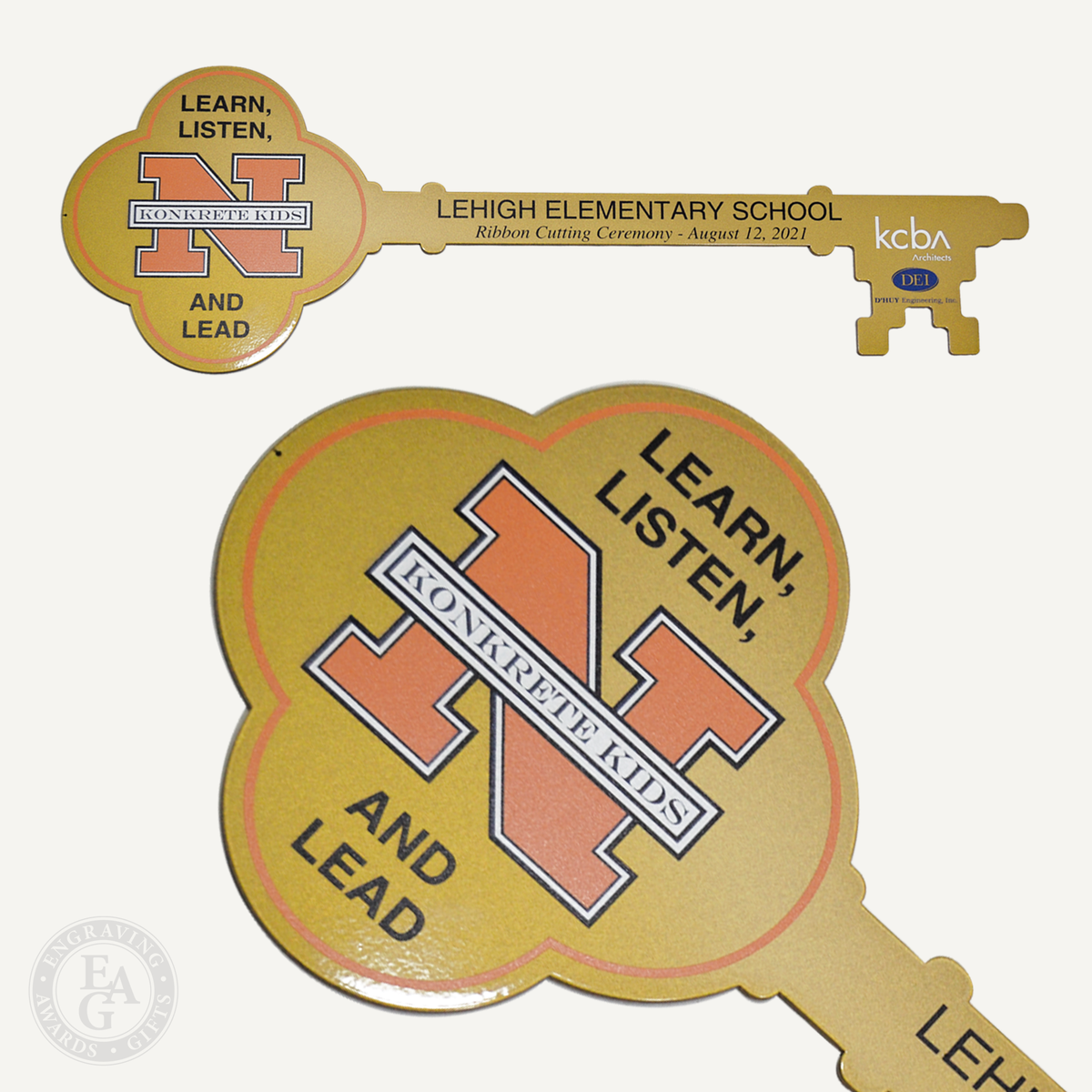 2 Foot Giant Ceremonial Key to the City - Gold Finish with Solid Head ...