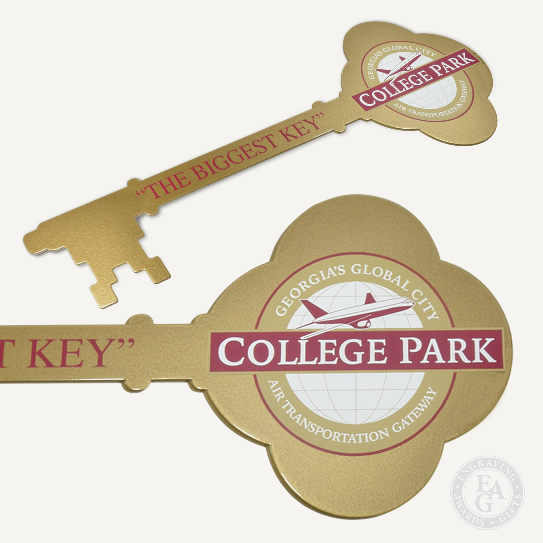 2 Foot Giant Ceremonial Key to the City - Gold Finish with Solid Head ...