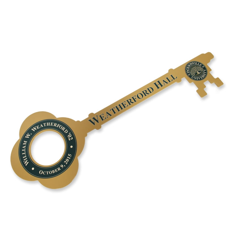 2 Foot Giant Ceremonial Key to the City - Gold Finish with Cut-Out Hea ...