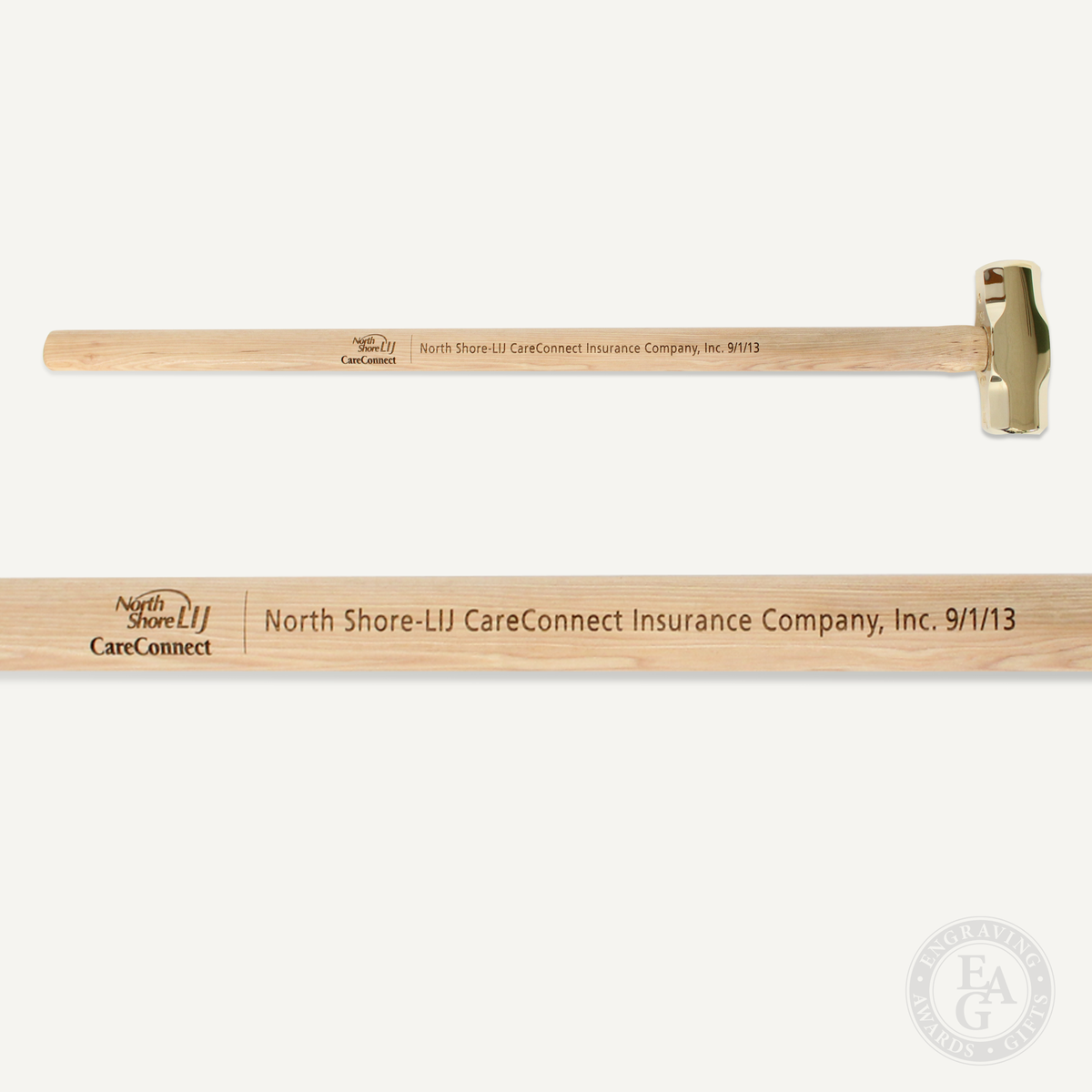 Gold Plated Ceremonial Sledgehammer - Engraving, Awards & Gifts