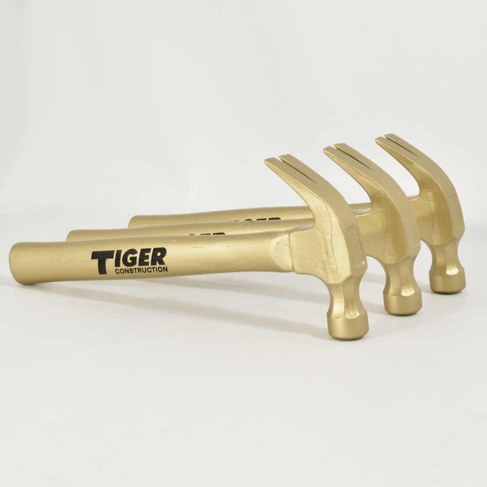 Gold Painted Traditional Hammer - Engraving, Awards & Gifts