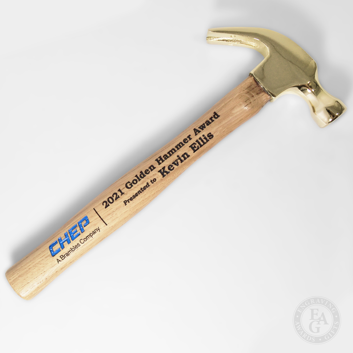 Ceremonial Gold Plated Hammer - Engraving, Awards & Gifts