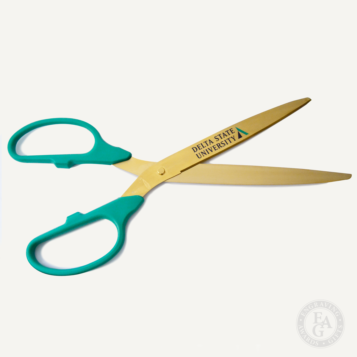 36" Green Ribbon Cutting Scissors with Gold Blades - Engraving, Awards ...