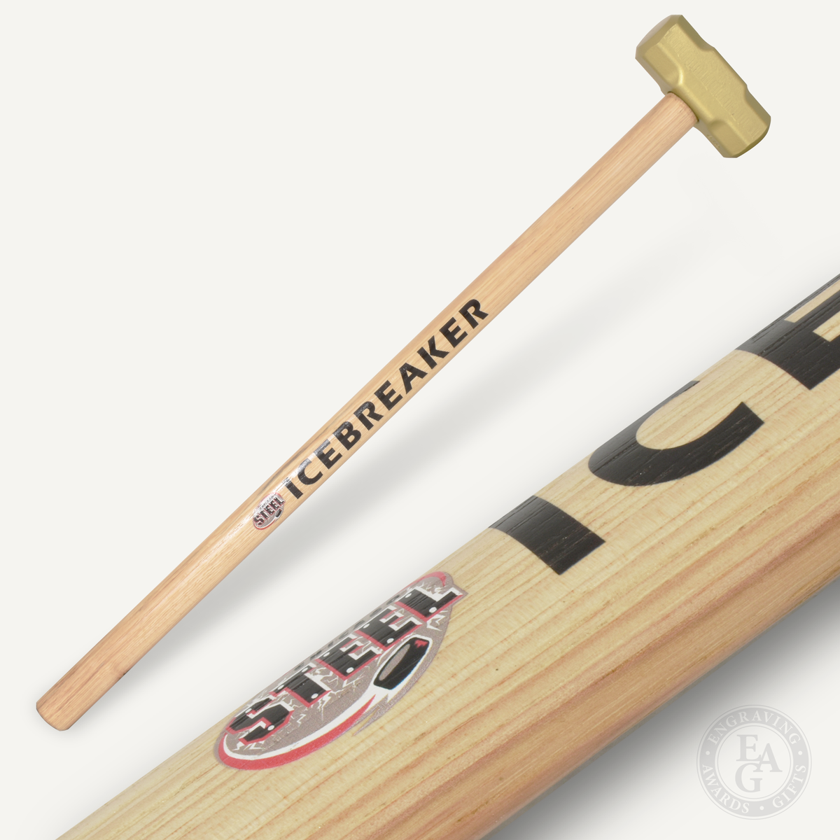 Gold Painted Ceremonial Sledgehammer - Engraving, Awards & Gifts