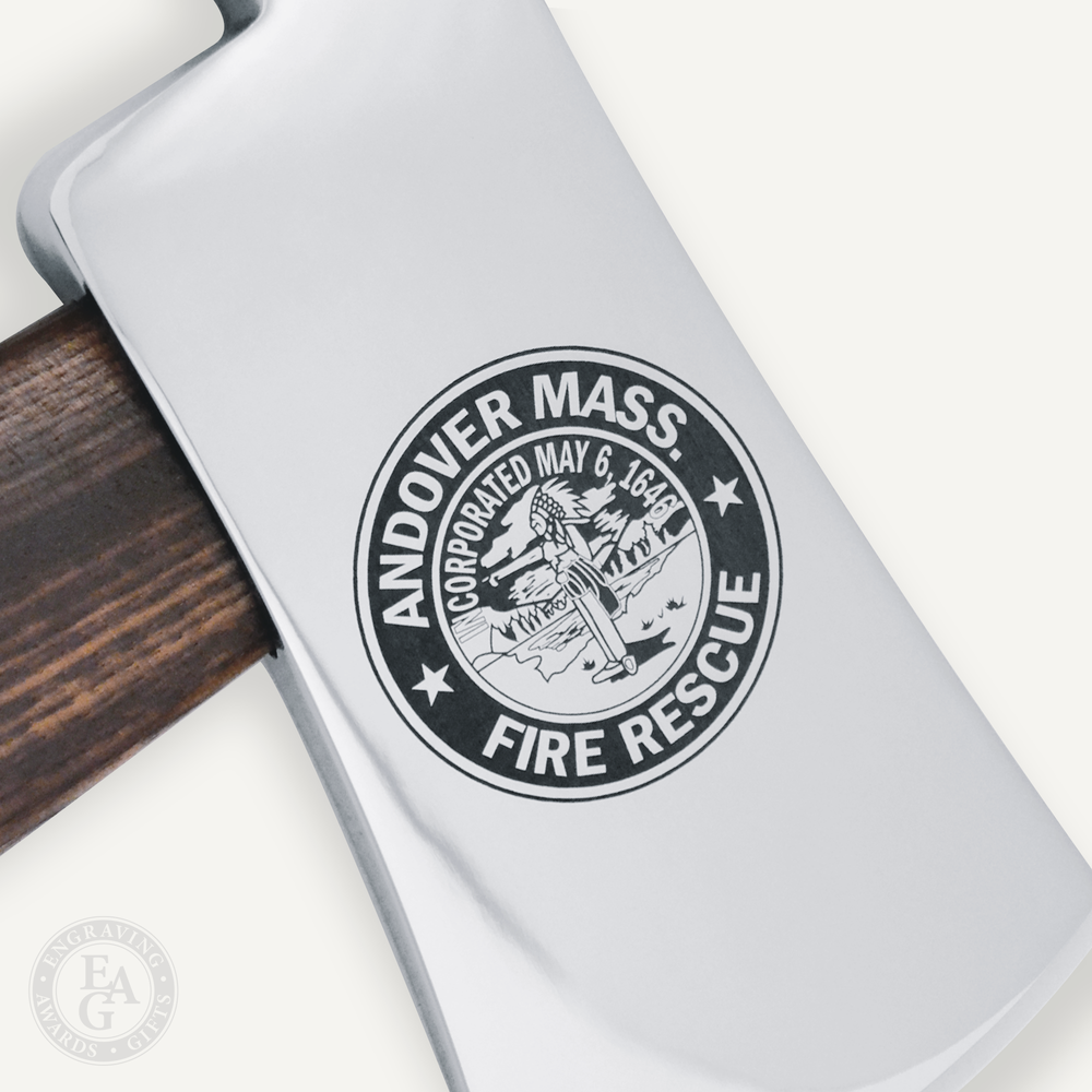 36" Chrome Plated Ceremonial Firefighter Parade Axe - Flamed ...