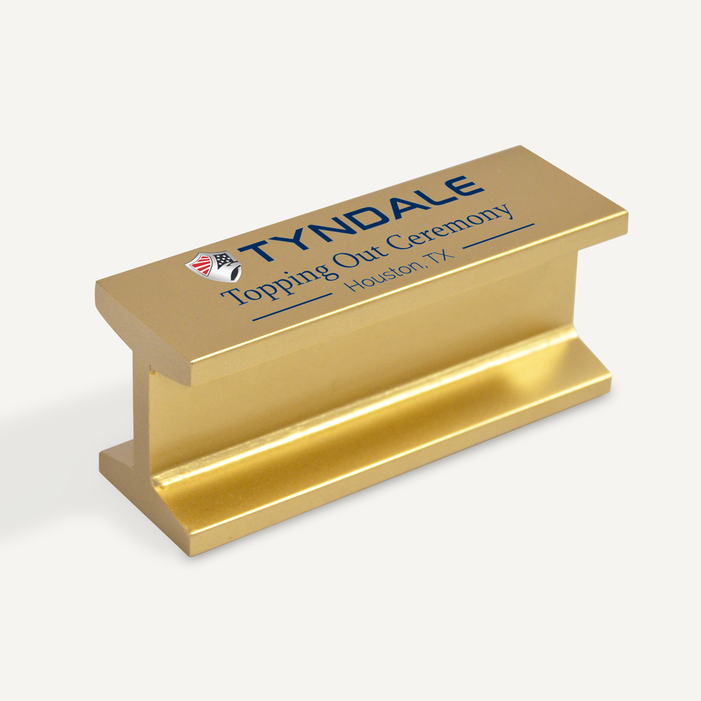 Gold Ceremonial I-Beams - Engraving, Awards & Gifts