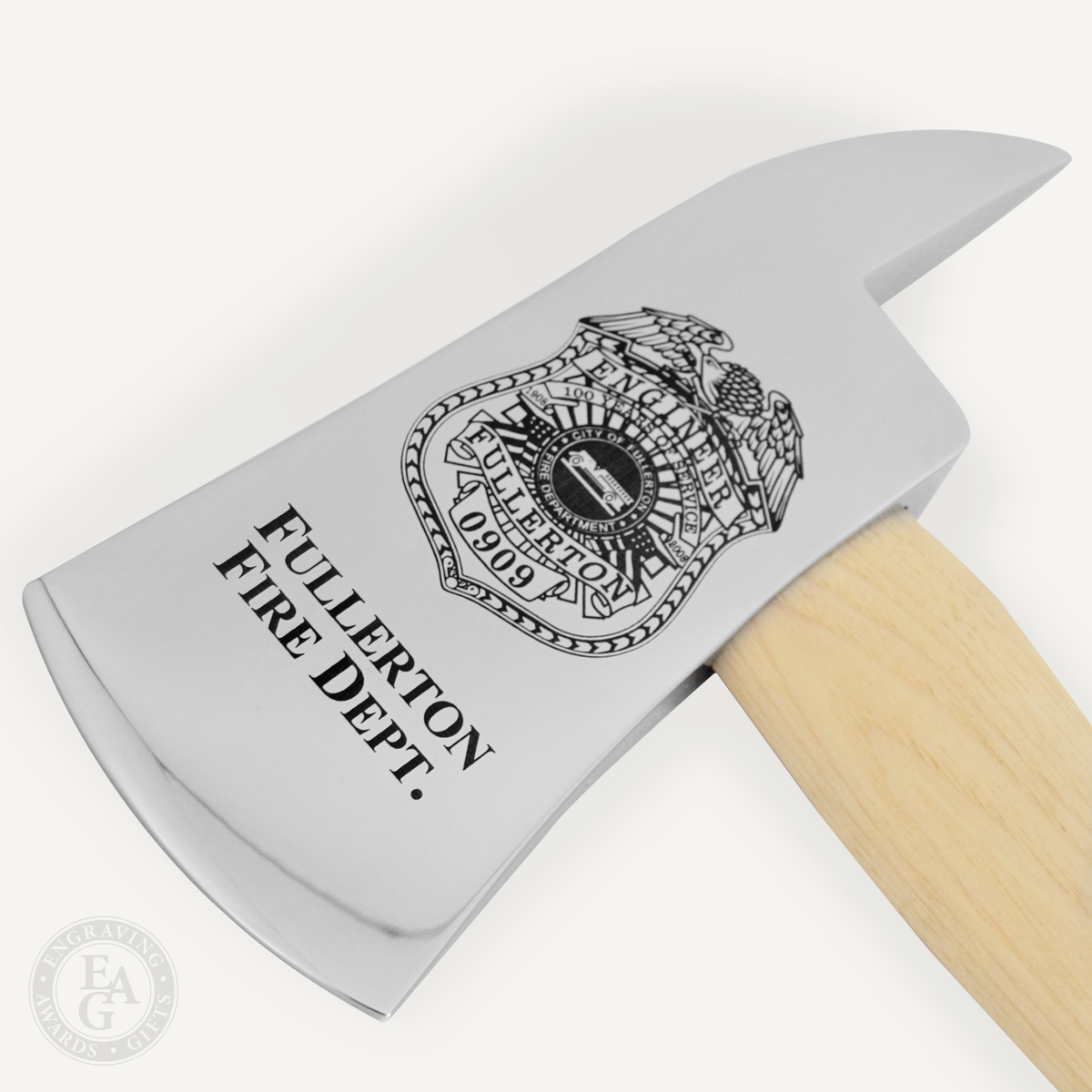 36" Chrome Plated Ceremonial Firefighter Parade Axe - Natural ...