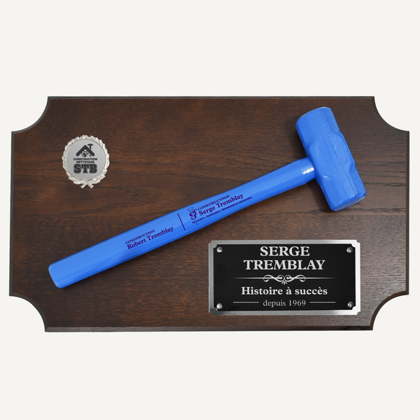 Small Painted Sledgehammer Plaque - Engraving, Awards & Gifts