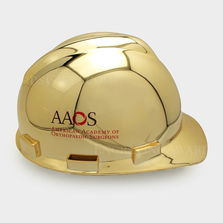 Gold Plated Ceremonial Hard Hat - Engraving, Awards & Gifts