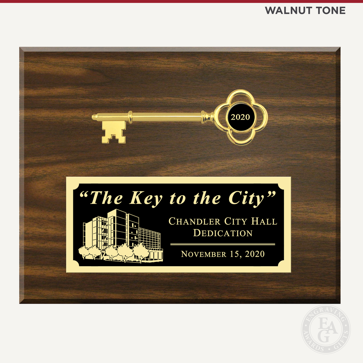 10" x 8" Ceremonial Key Plaque - Engraving, Awards & Gifts
