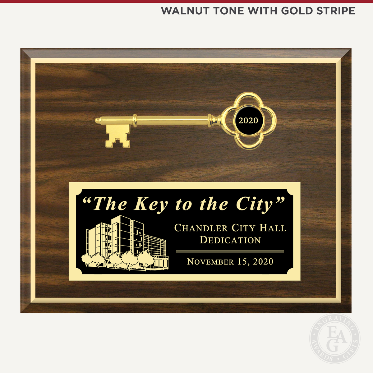 10" x 8" Ceremonial Key Plaque - Engraving, Awards & Gifts